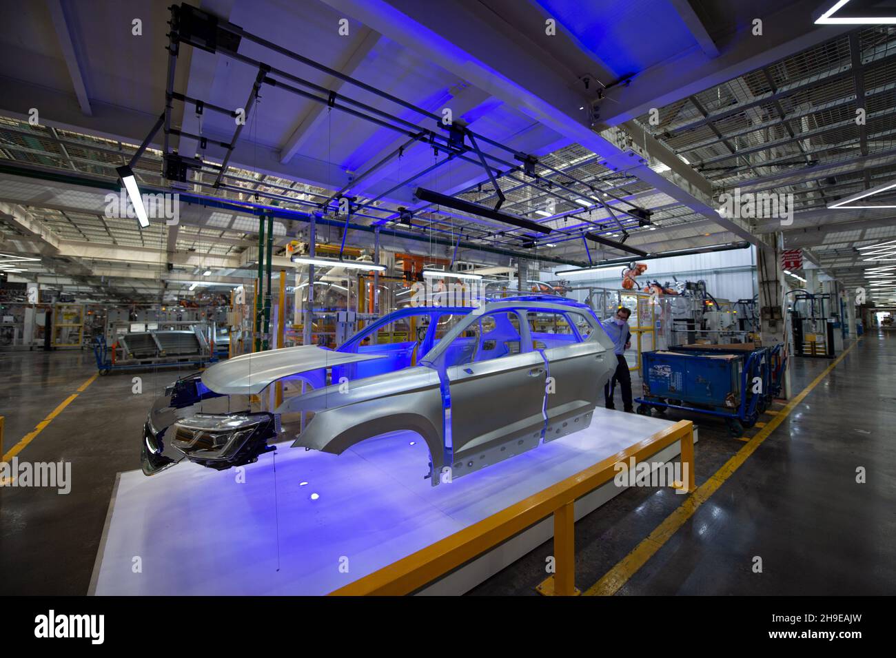 Pacheco, Argentina. 06th Dec, 2021. View of the body of a Taos SUV ...