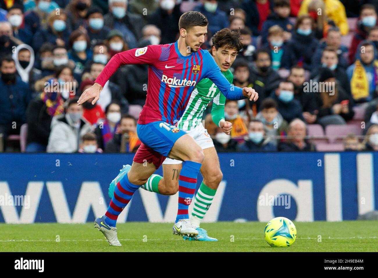 Clement Lenglet of FC Barcelona in action during the Liga match between ...