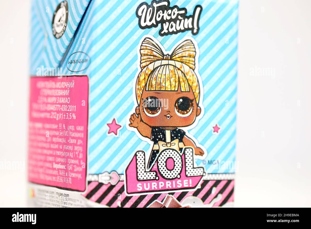 KHARKOV, UKRAINE - JULY 2, 2021: LOL Surprise Choco-hype, milk food ...