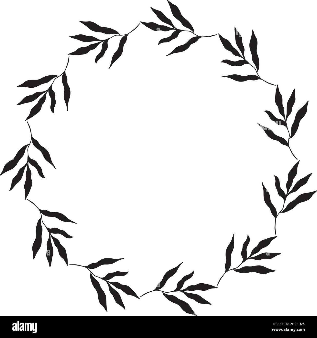 Circle botanical frame. Vector Illustration Stock Vector Image & Art - Alamy