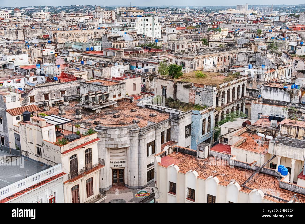 A cityscape view of the rooftops and buildings of Old Havana (Havana ...