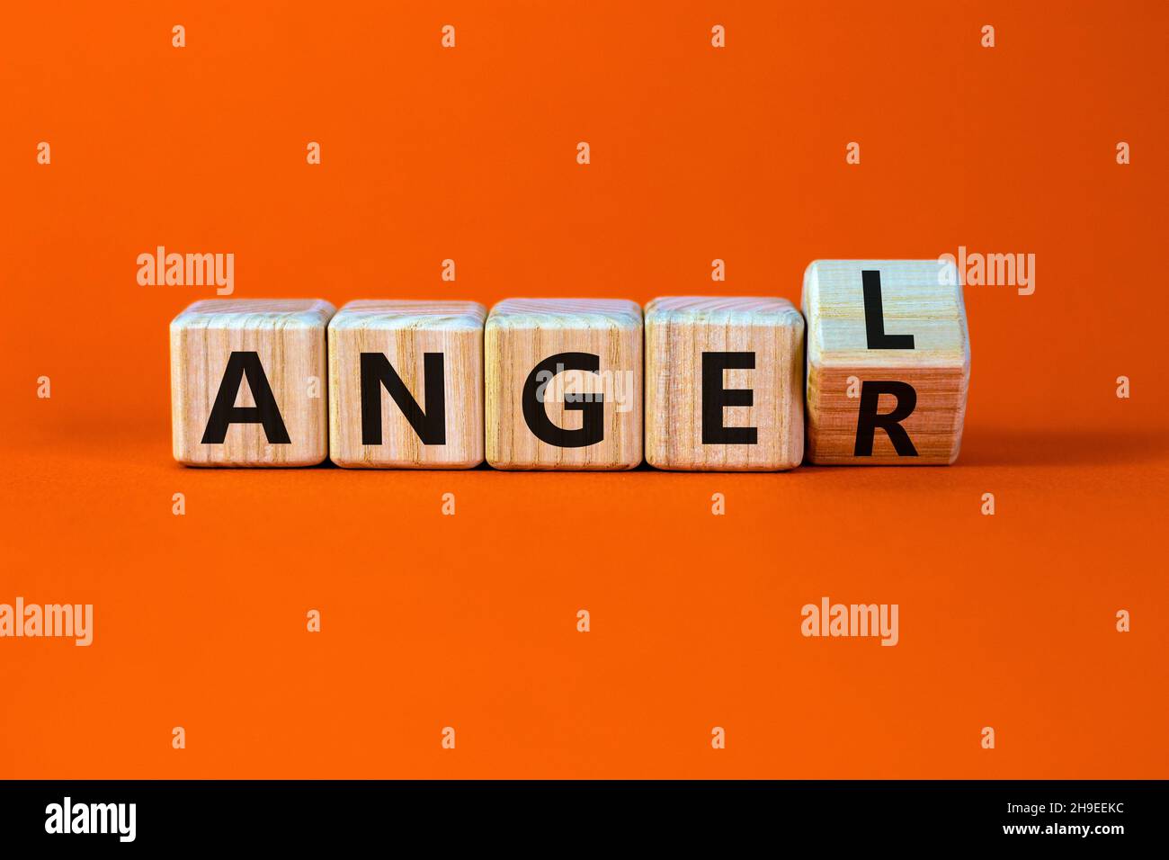 Having anger or being an angel. Turned a wooden cube and changed the ...