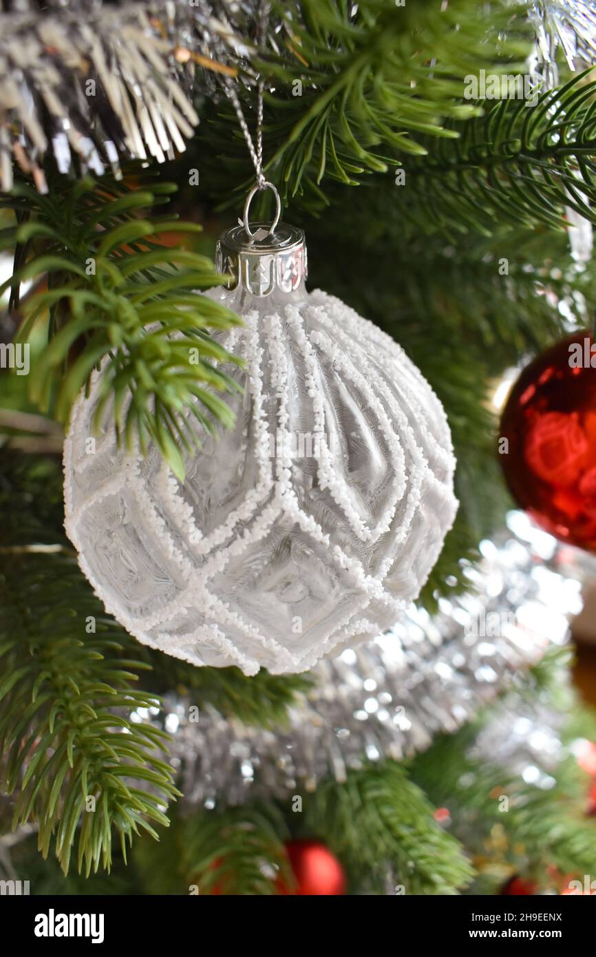 The frozen Xmas ball Stock Photo - Alamy