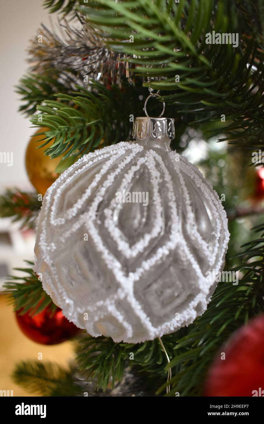The Xmas frozen ball Stock Photo - Alamy