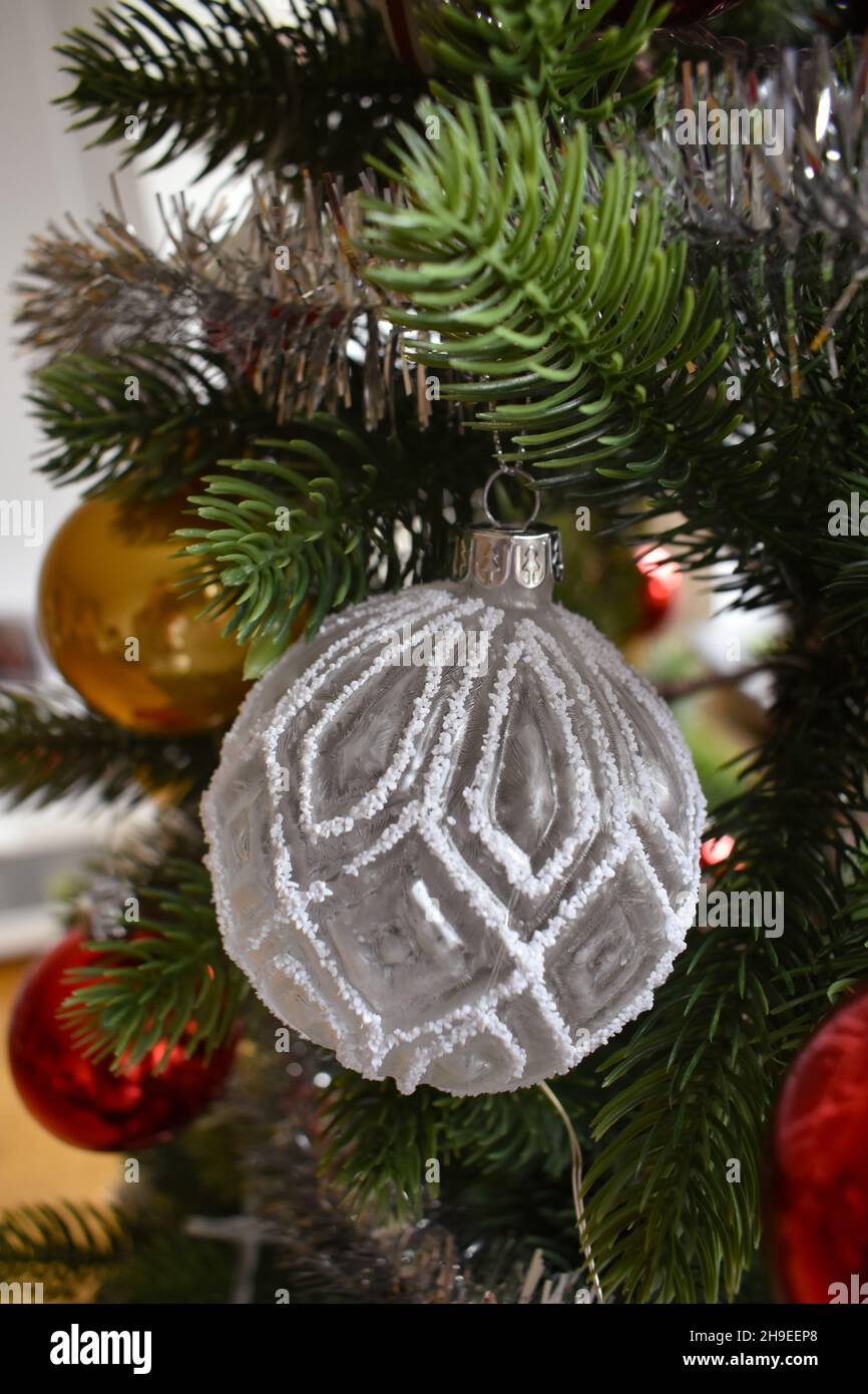 The frozen Xmas ball Stock Photo - Alamy