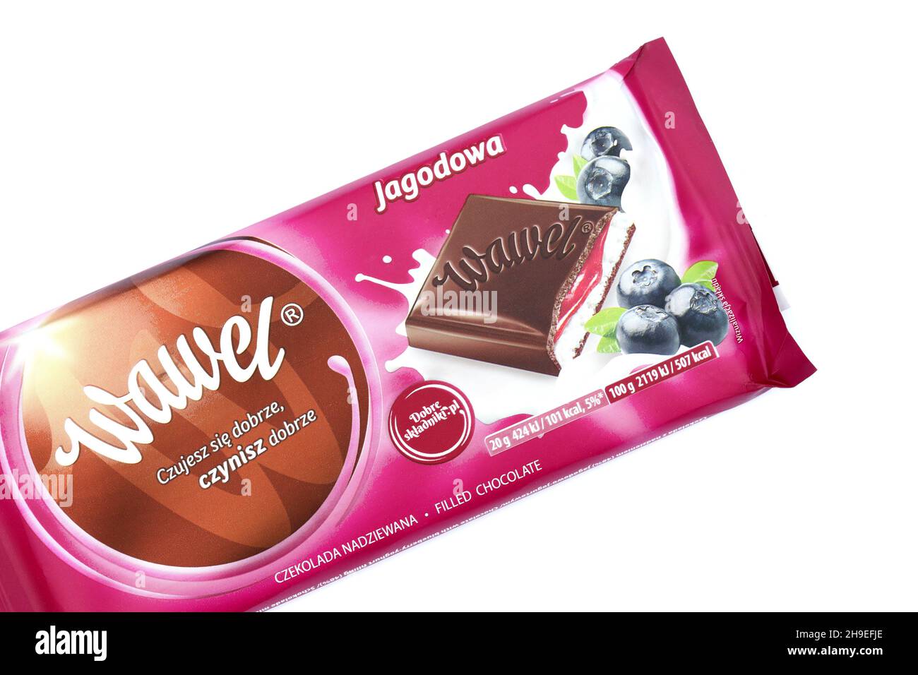 KHARKOV, UKRAINE - JANUARY 3, 2021: Wawel chocolate production. Wawel ...