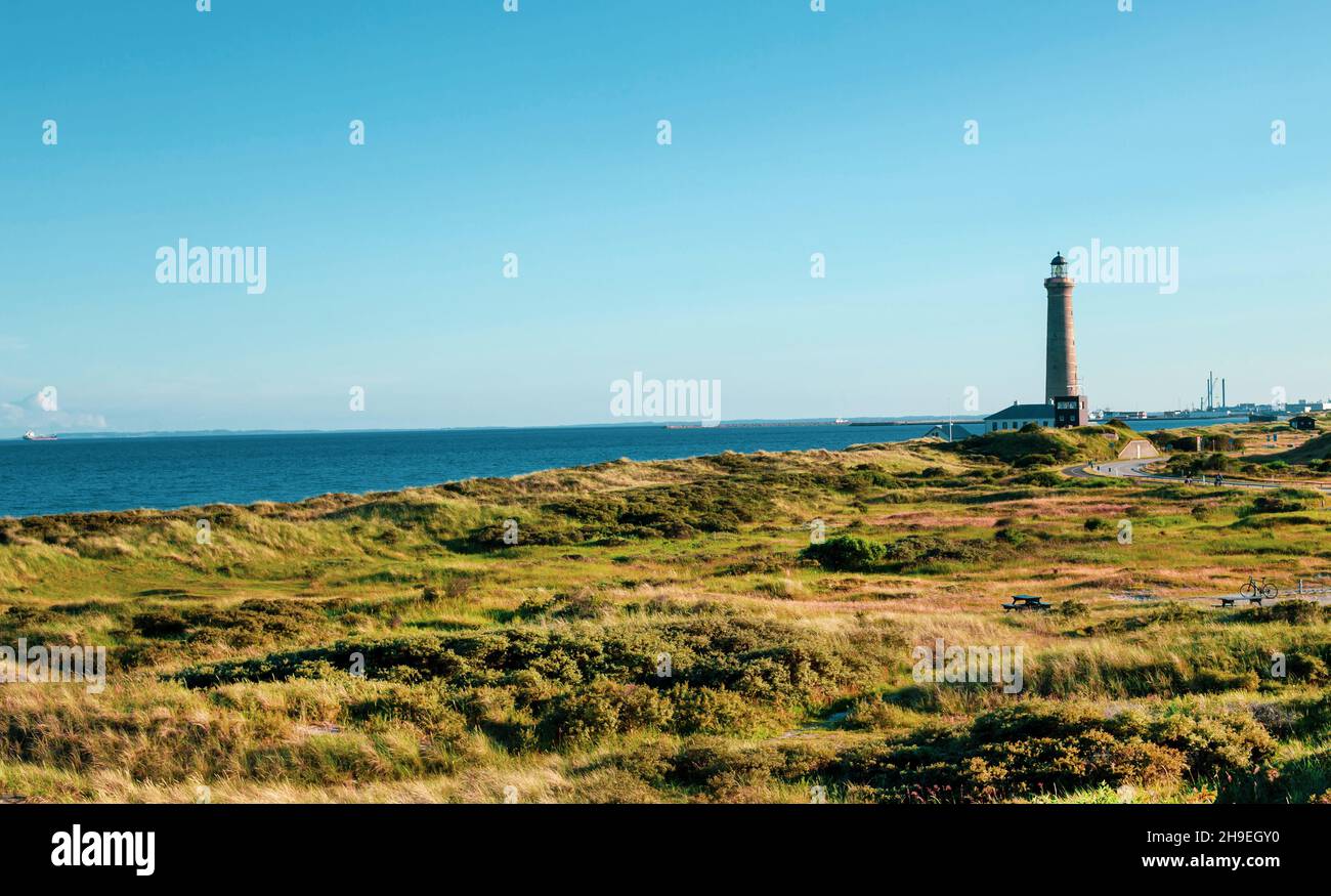 Panoramic view of Skagen lighthouse in Denmark Stock Photo - Alamy