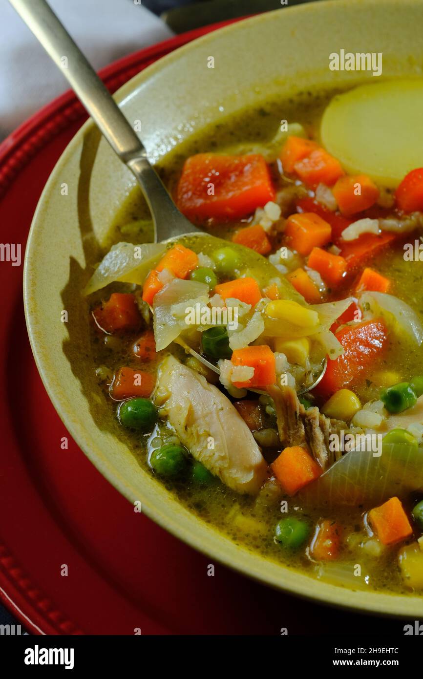 Peruvian cilantro chicken soup or Aguadito de Pollo with yukon gold ...