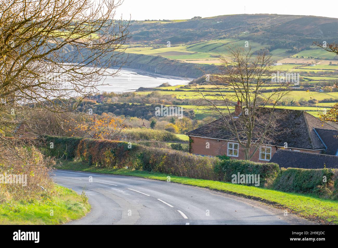 Road on a slope hi-res stock photography and images - Alamy