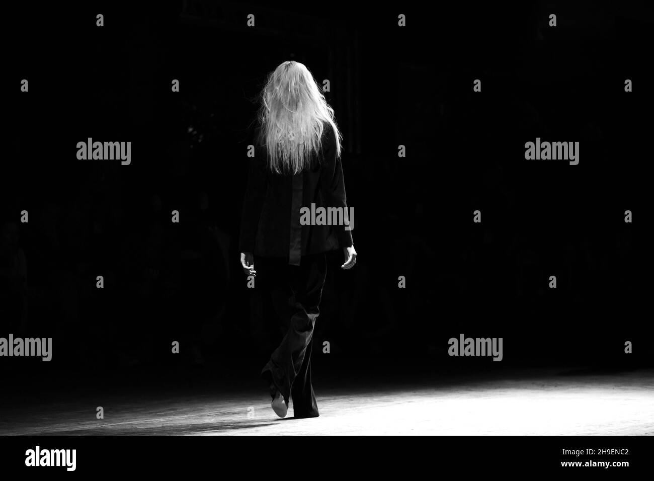 Fashion show, a catwalk event, runway show, model walking a catwalk ...