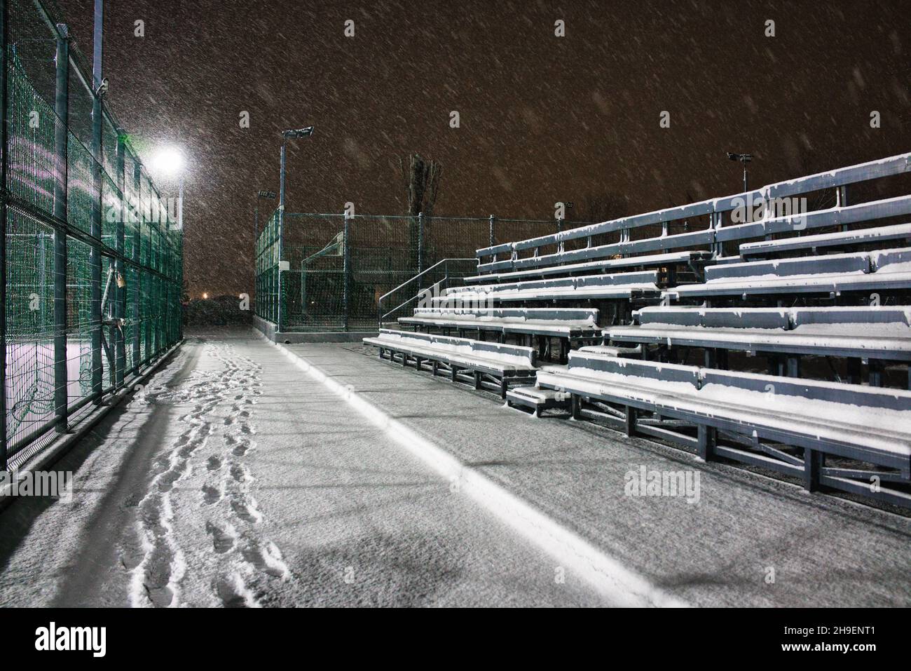 Stadium seats covered in snow hi-res stock photography and images - Alamy