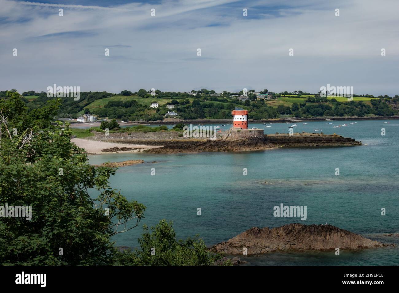 The Channel Islands of Jersey, Guernsey and Sark in summer with sun ...