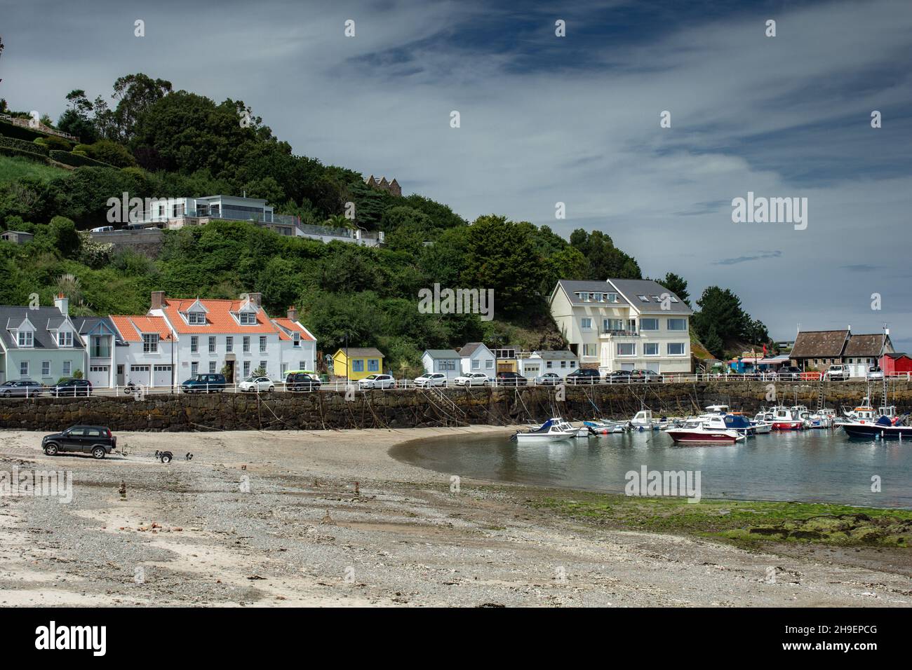 The Channel Islands of Jersey, Guernsey and Sark in summer with sun ...