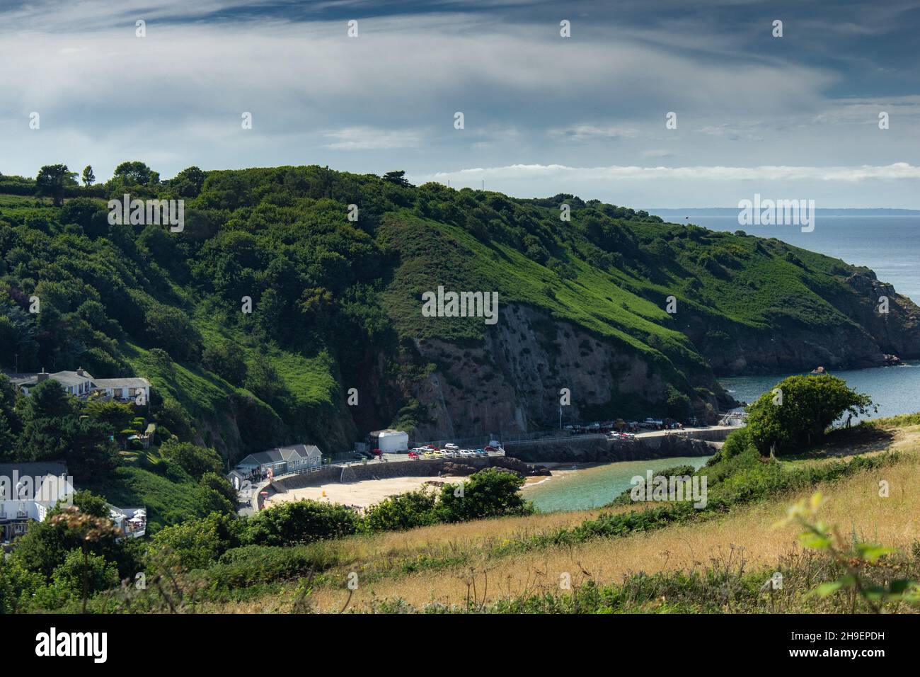 The Channel Islands of Jersey, Guernsey and Sark in summer with sun ...