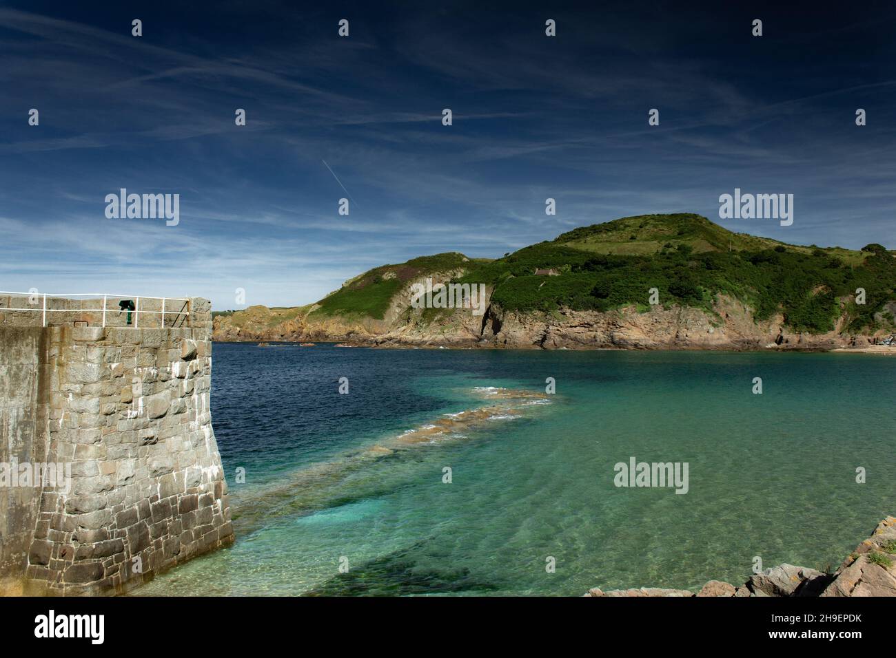 The Channel Islands of Jersey, Guernsey and Sark in summer with sun ...