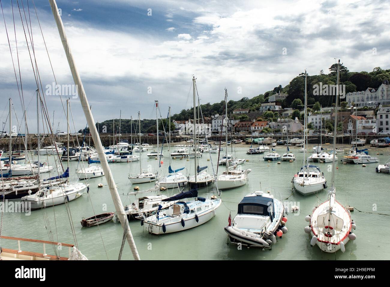 The Channel Islands of Jersey, Guernsey and Sark in summer with sun ...
