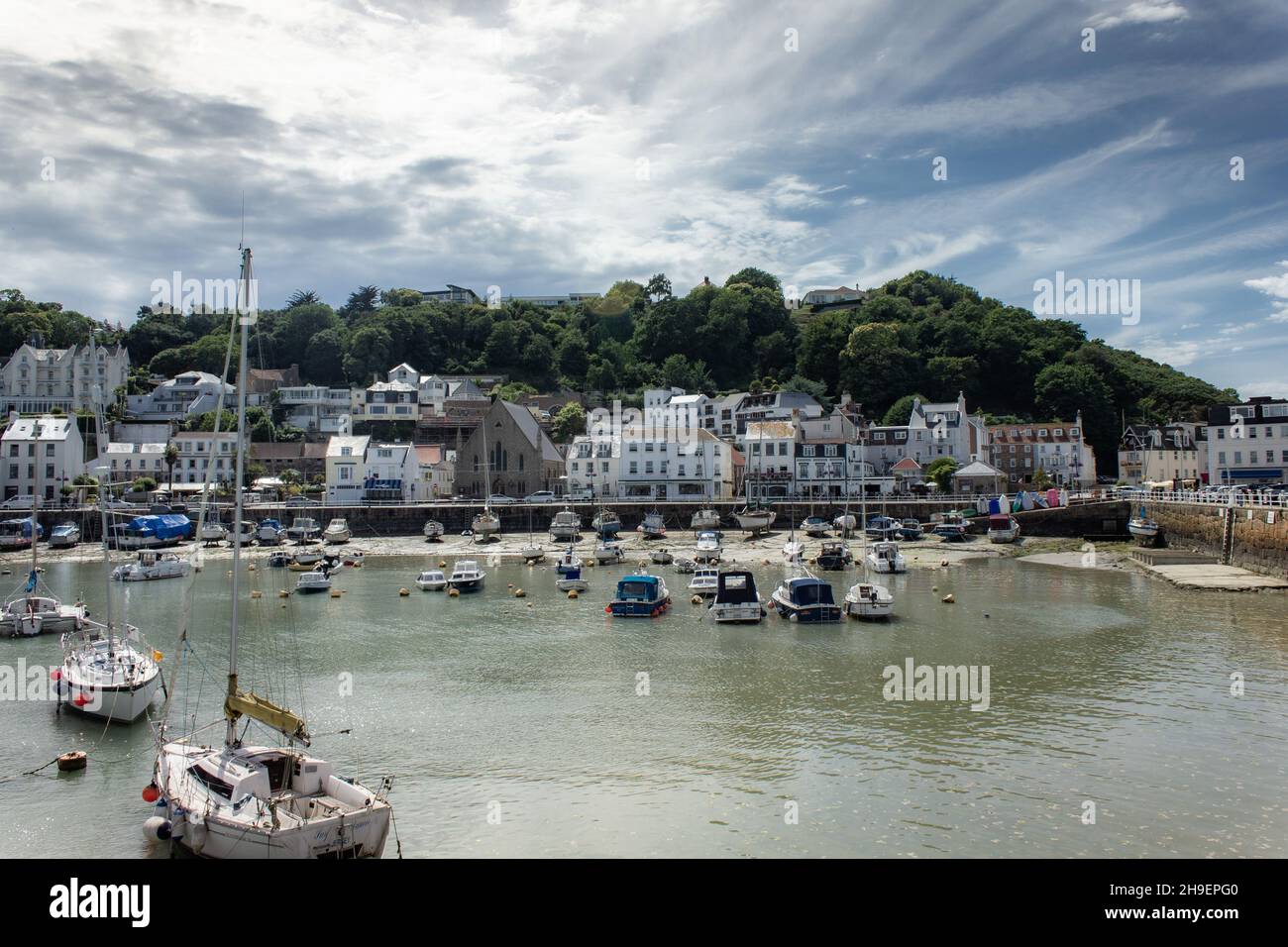 The Channel Islands of Jersey, Guernsey and Sark in summer with sun ...