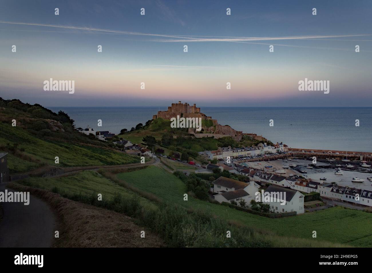 The Channel Islands of Jersey, Guernsey and Sark in summer with sun ...