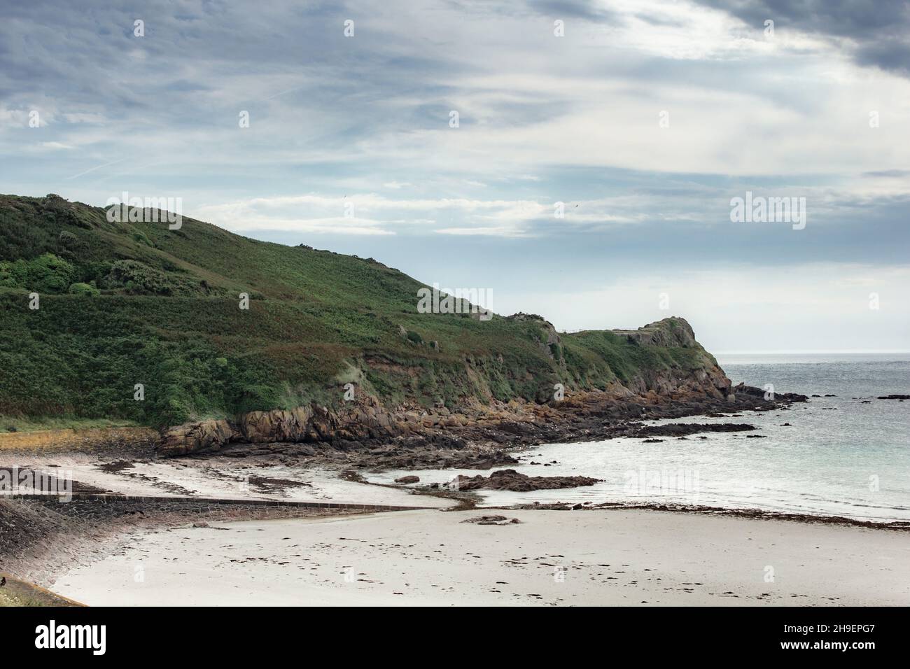 The Channel Islands of Jersey, Guernsey and Sark in summer with sun ...