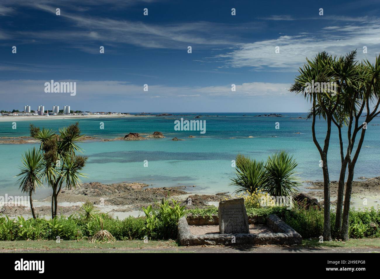 The Channel Islands of Jersey, Guernsey and Sark in summer with sun ...