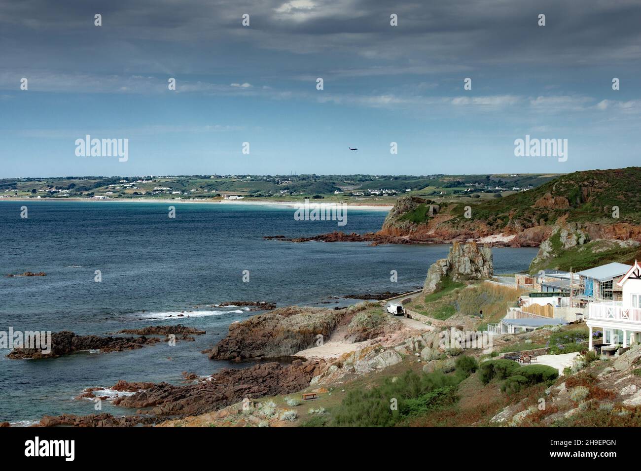The Channel Islands of Jersey, Guernsey and Sark in summer with sun ...