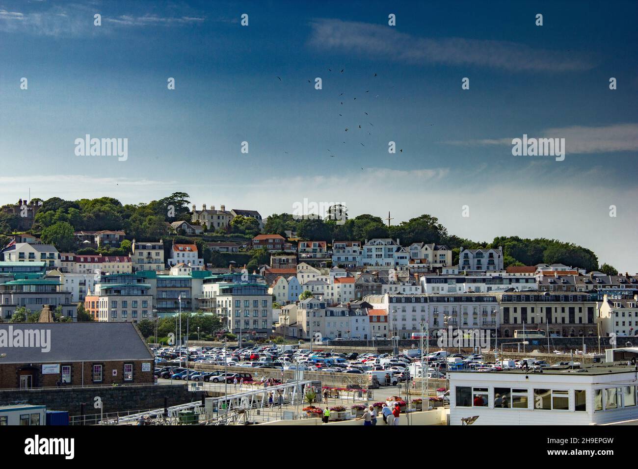 The Channel Islands of Jersey, Guernsey and Sark in summer with sun ...