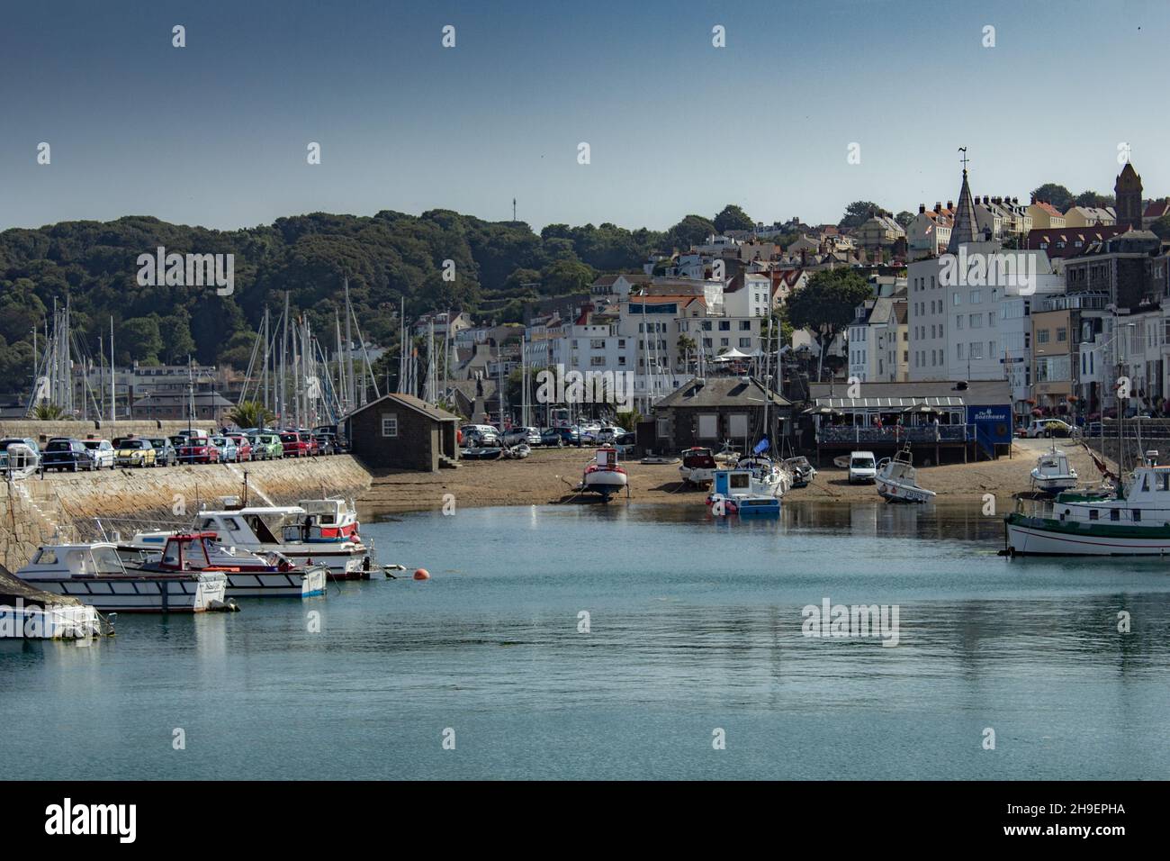 The Channel Islands of Jersey, Guernsey and Sark in summer with sun ...
