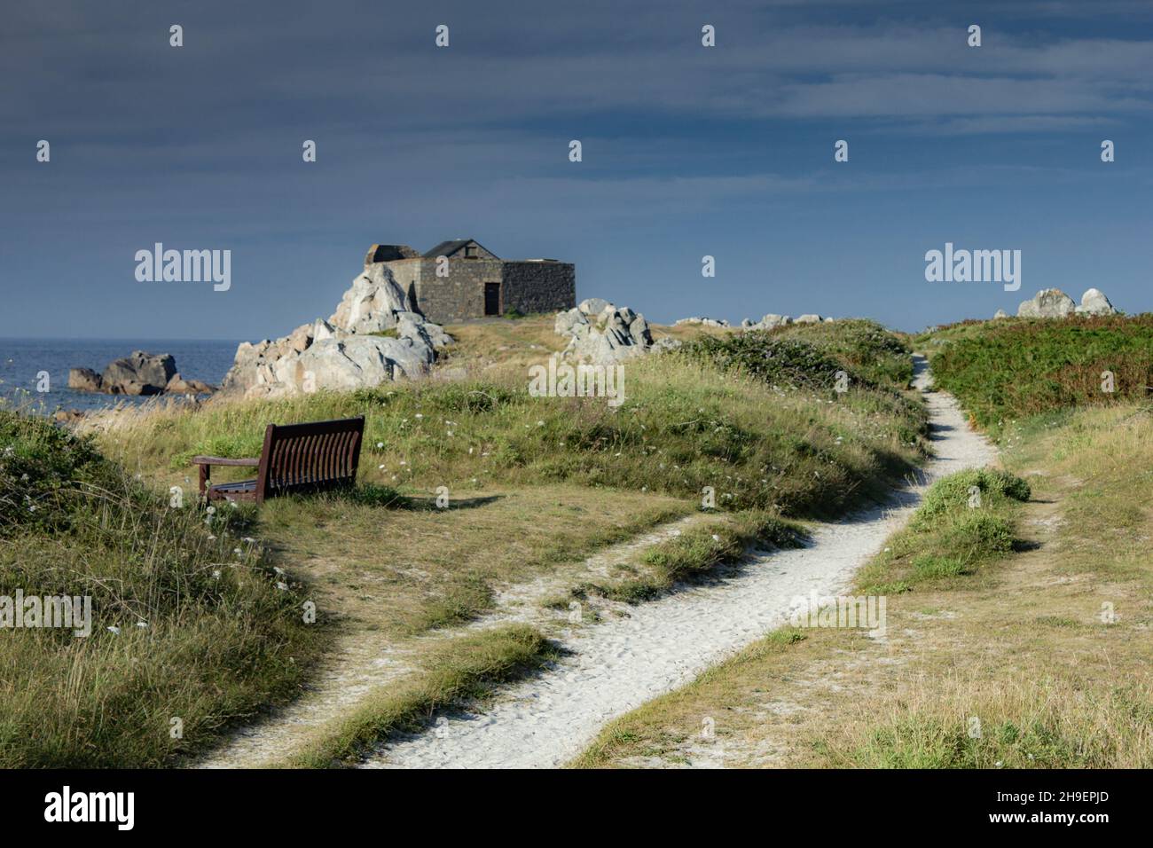 The Channel Islands of Jersey, Guernsey and Sark in summer with sun ...