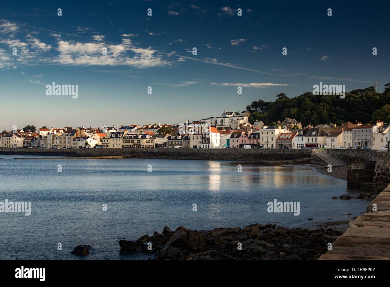 The Channel Islands of Jersey, Guernsey and Sark in summer with sun ...
