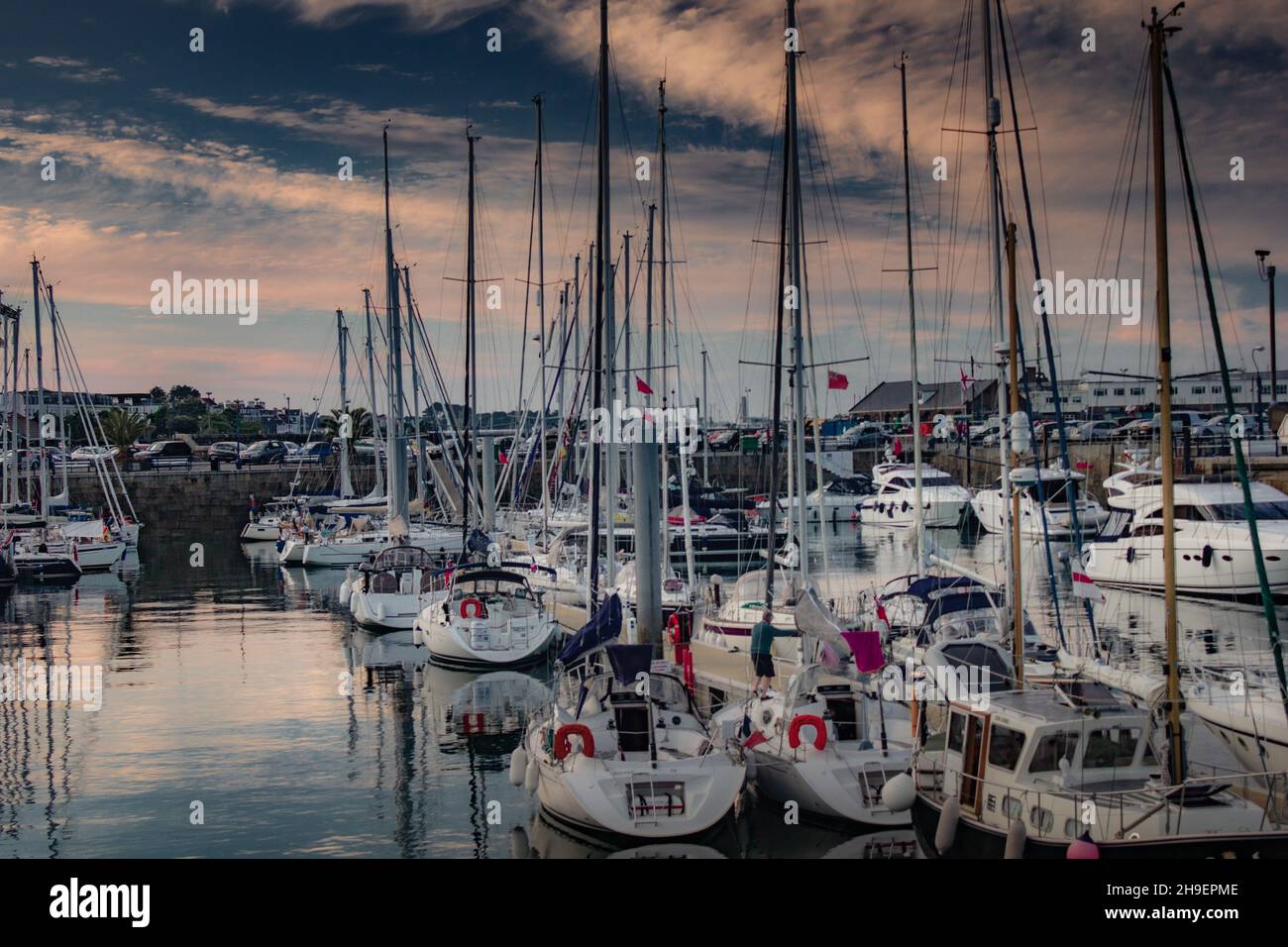 The Channel Islands of Jersey, Guernsey and Sark in summer with sun ...