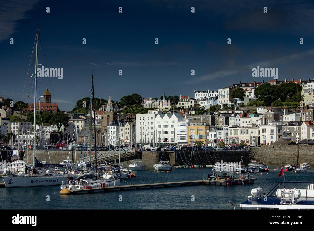 The Channel Islands of Jersey, Guernsey and Sark in summer with sun ...