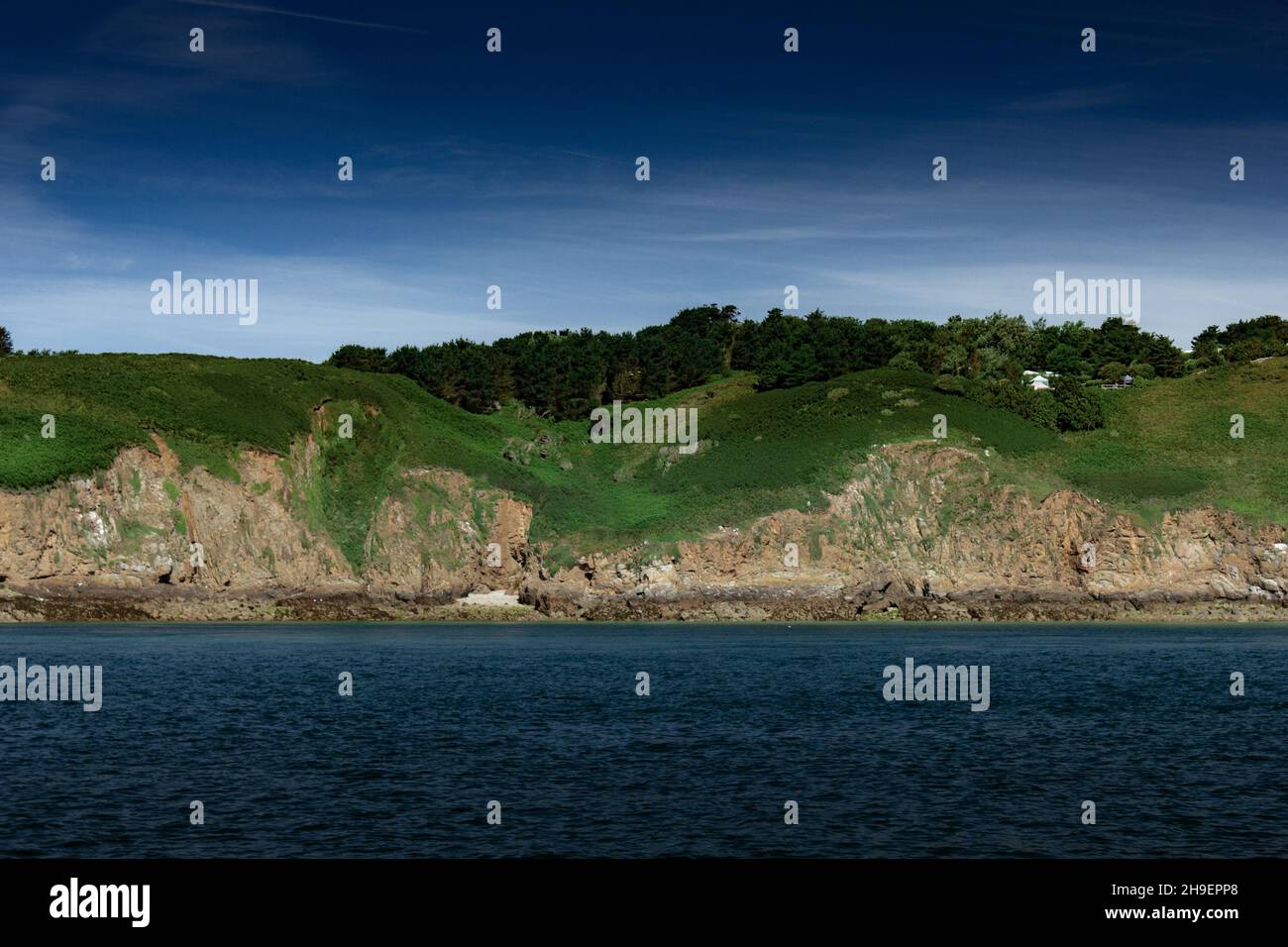 The Channel Islands of Jersey, Guernsey and Sark in summer with sun ...