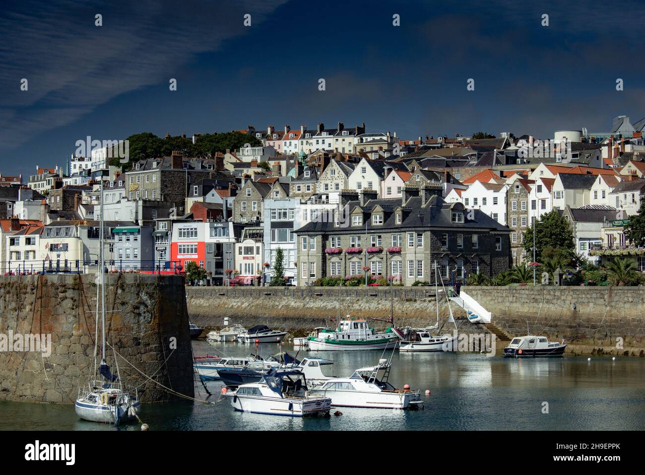 The Channel Islands of Jersey, Guernsey and Sark in summer with sun ...