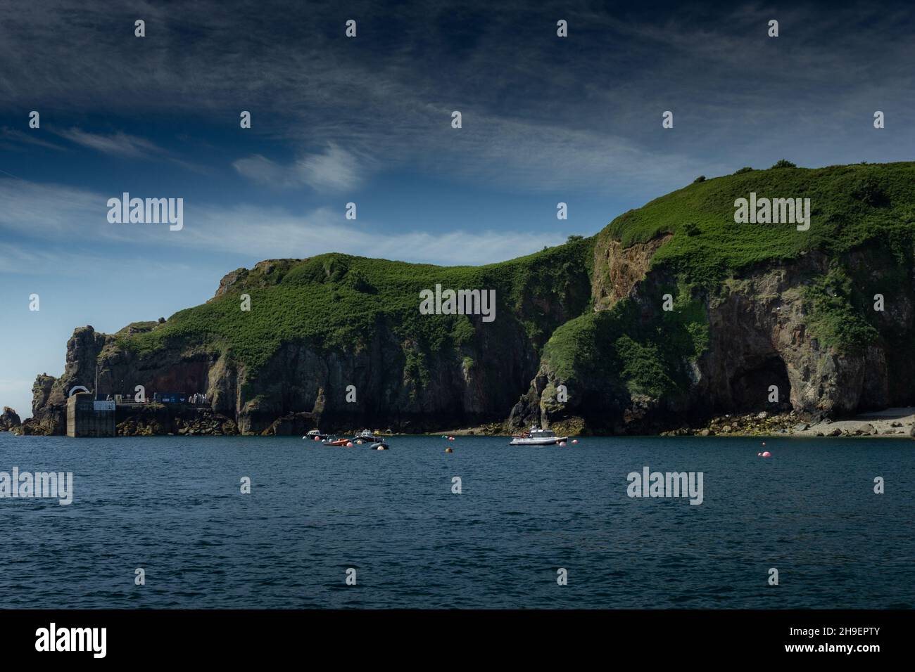 The Channel Islands of Jersey, Guernsey and Sark in summer with sun ...