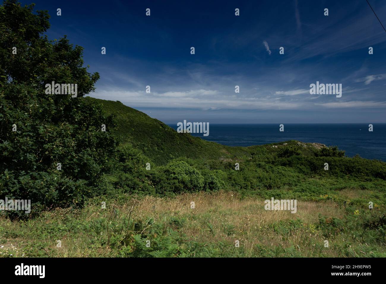 The Channel Islands of Jersey, Guernsey and Sark in summer with sun ...