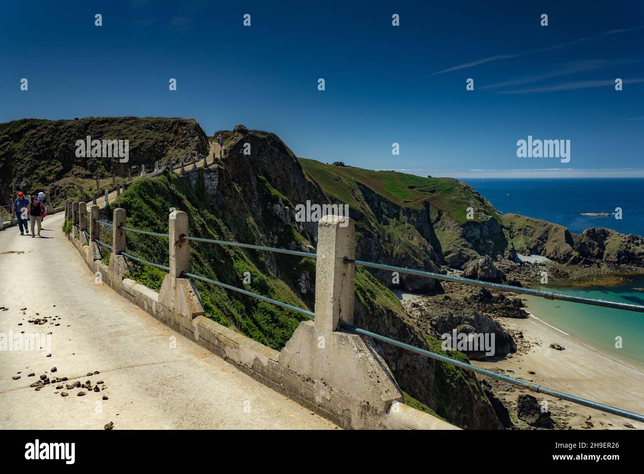 The Channel Islands of Jersey, Guernsey and Sark in summer with sun ...