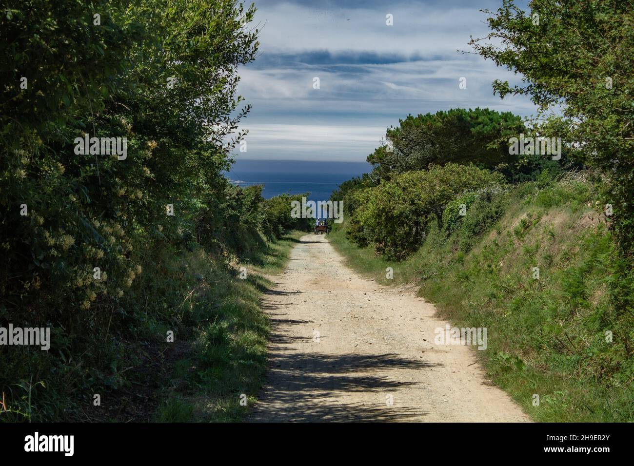 The Channel Islands of Jersey, Guernsey and Sark in summer with sun ...