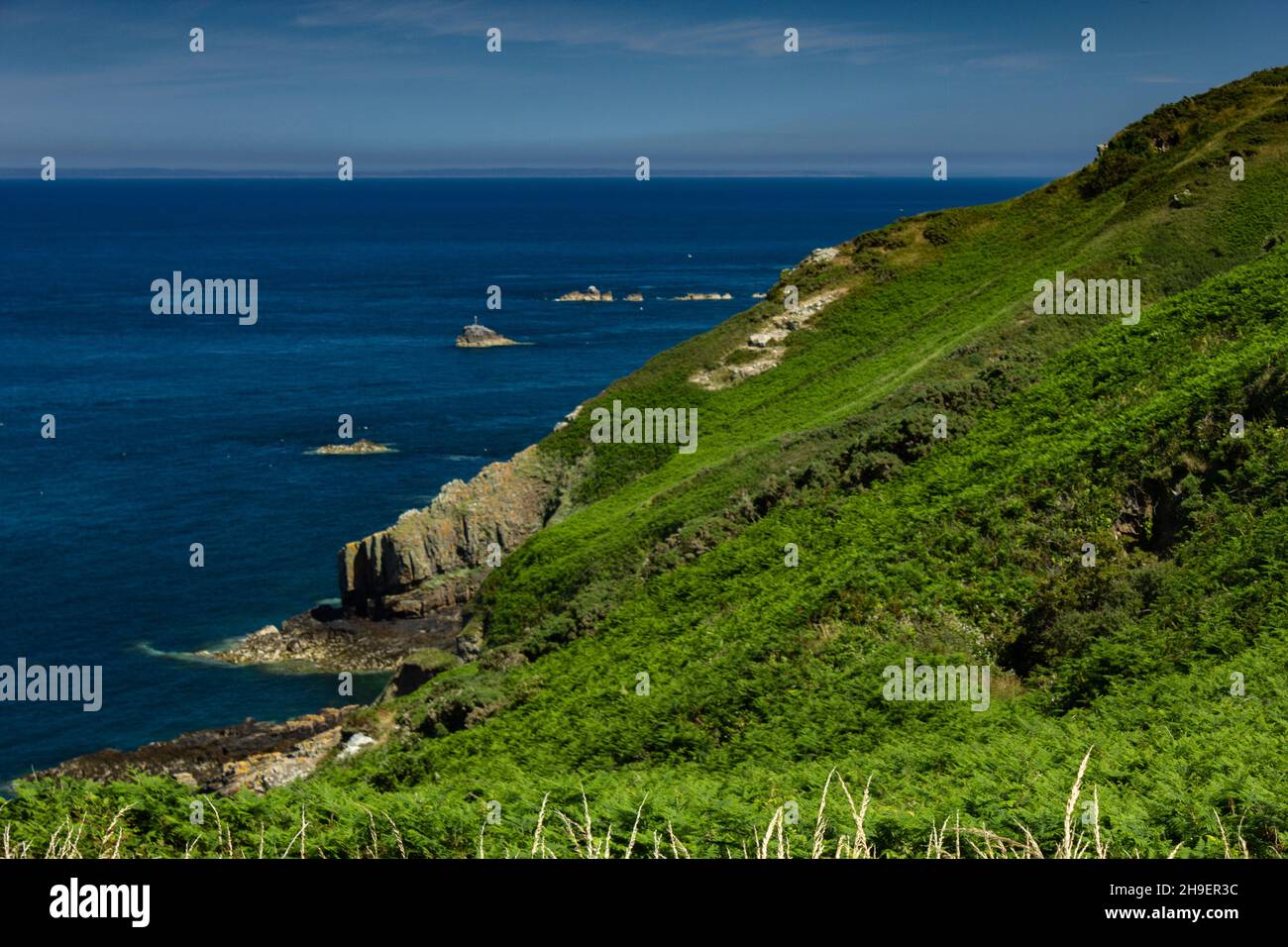 The Channel Islands of Jersey, Guernsey and Sark in summer with sun ...