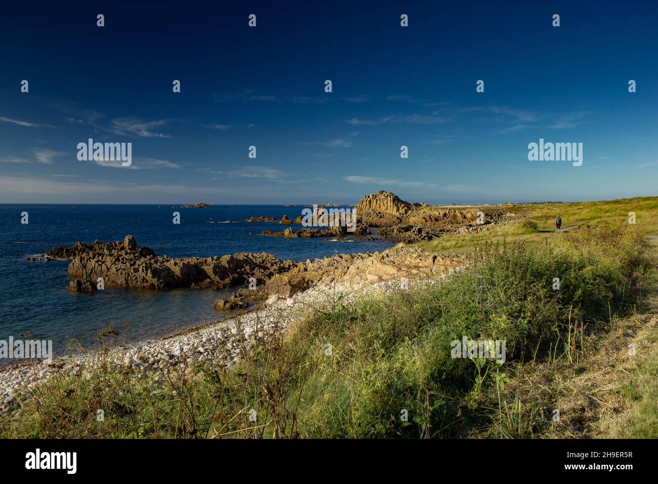 The Channel Islands of Jersey, Guernsey and Sark in summer with sun ...