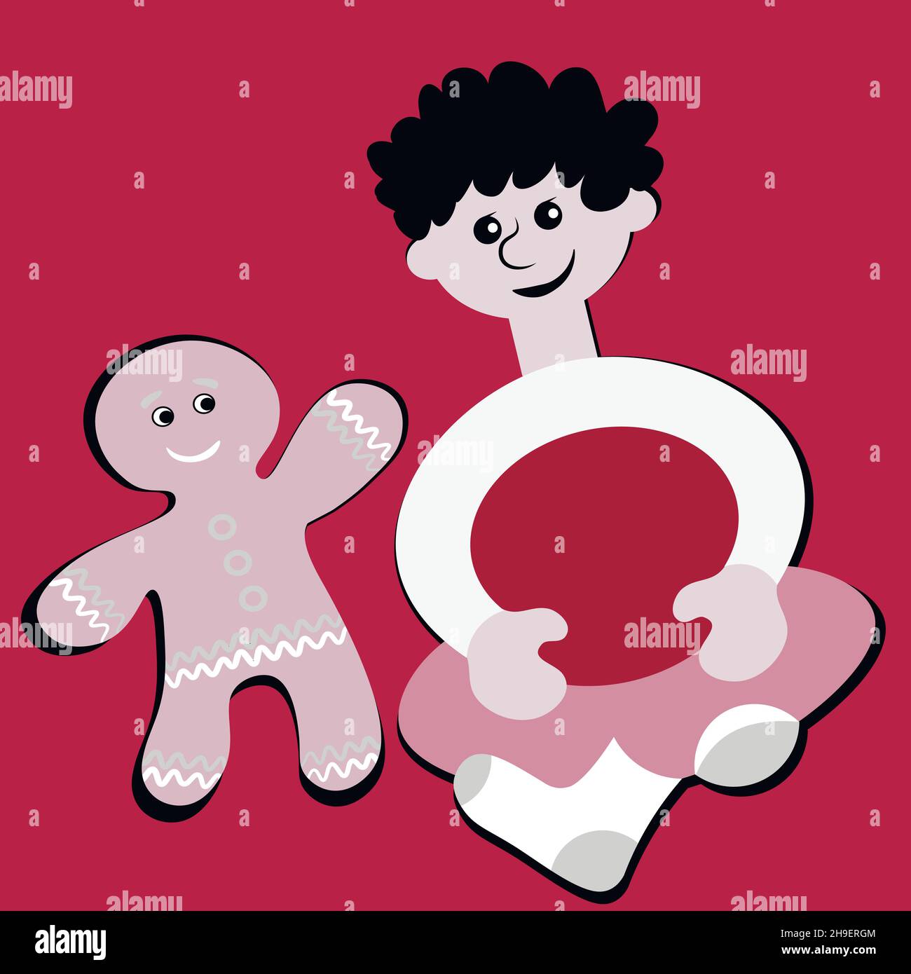 The gingerbread man fairy tale Stock Vector Images - Alamy