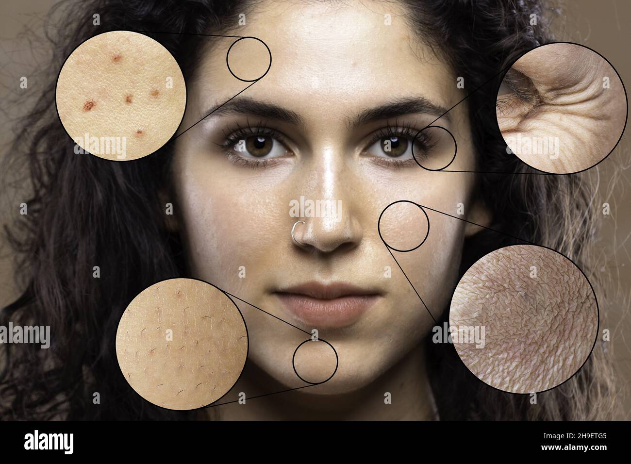 Skin under microscope hi-res stock photography and images - Alamy