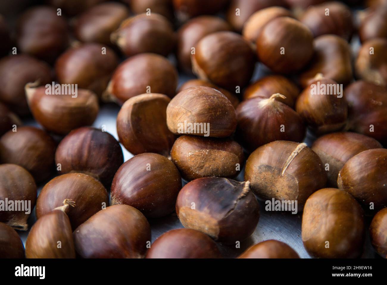 Chestnuts in a Grey Recipe Stock Photo - Alamy