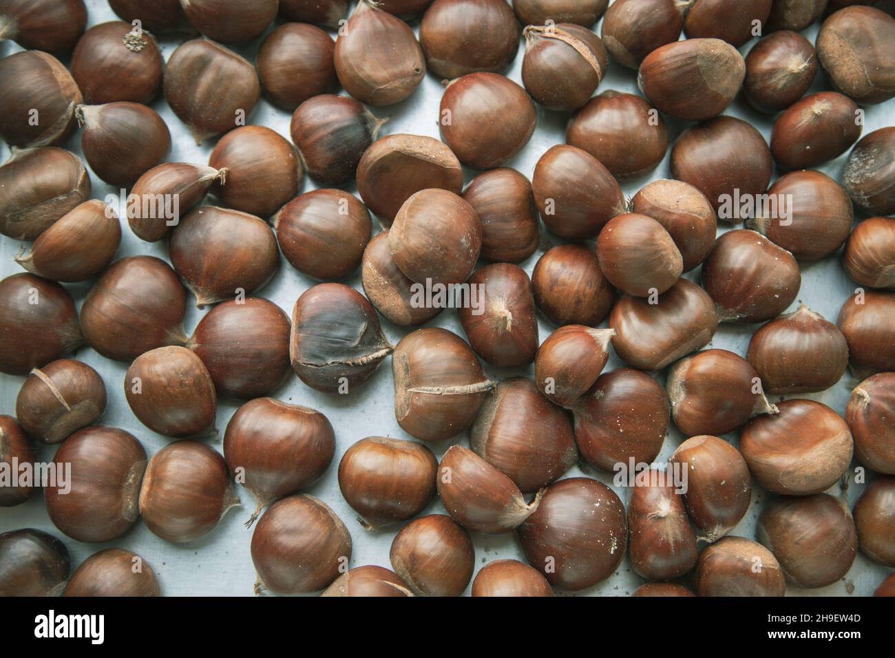 Chestnuts in a Grey Recipe Stock Photo - Alamy