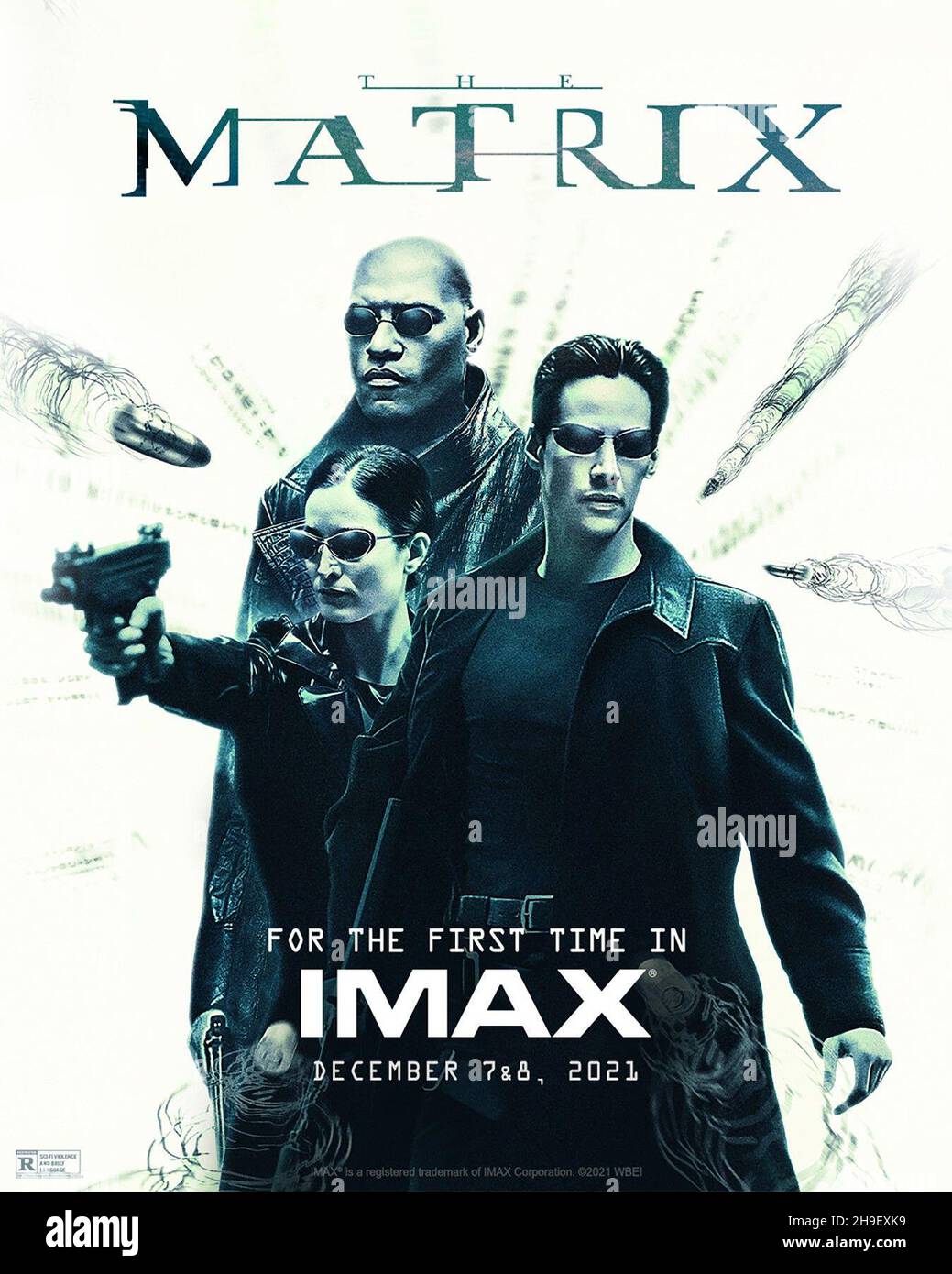 THE MATRIX, US poster for 2021 IMAX re-release, from left: Carrie-Anne ...