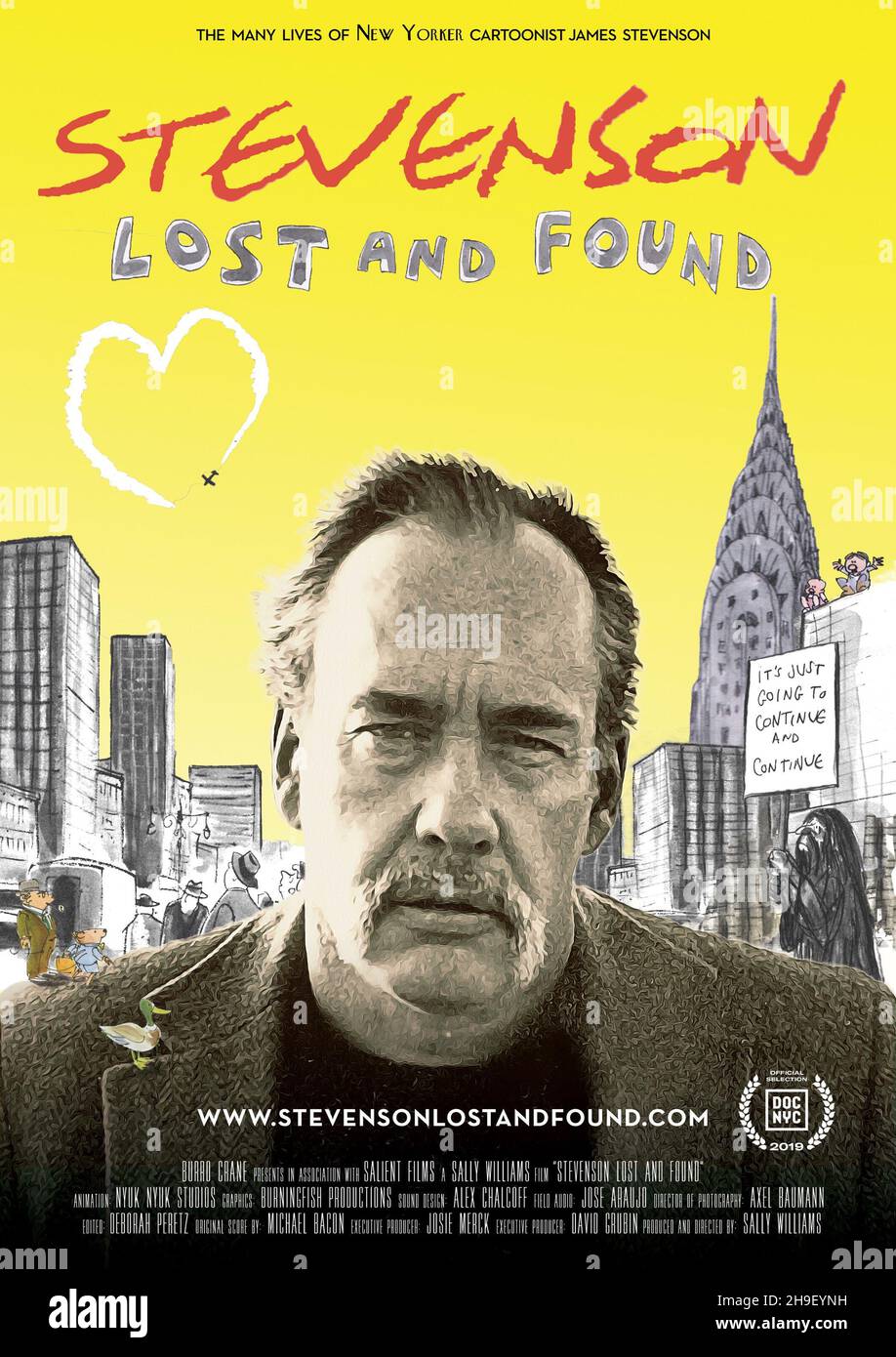 STEVENSON LOST AND FOUND, poster, James Stevenson, 2019. © Grasshopper ...