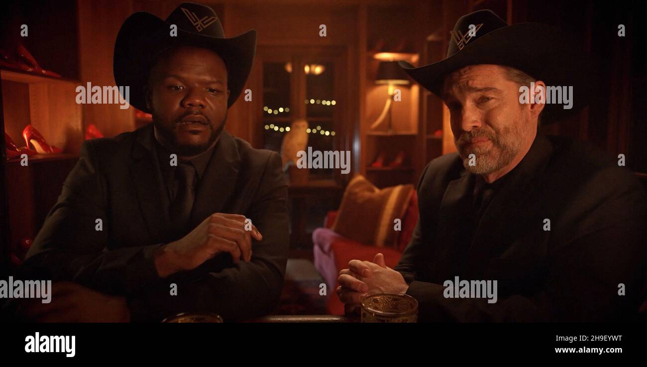 THIS GAME'S CALLED MURDER, from left: Tory Devon Smith, Judson Mills ...