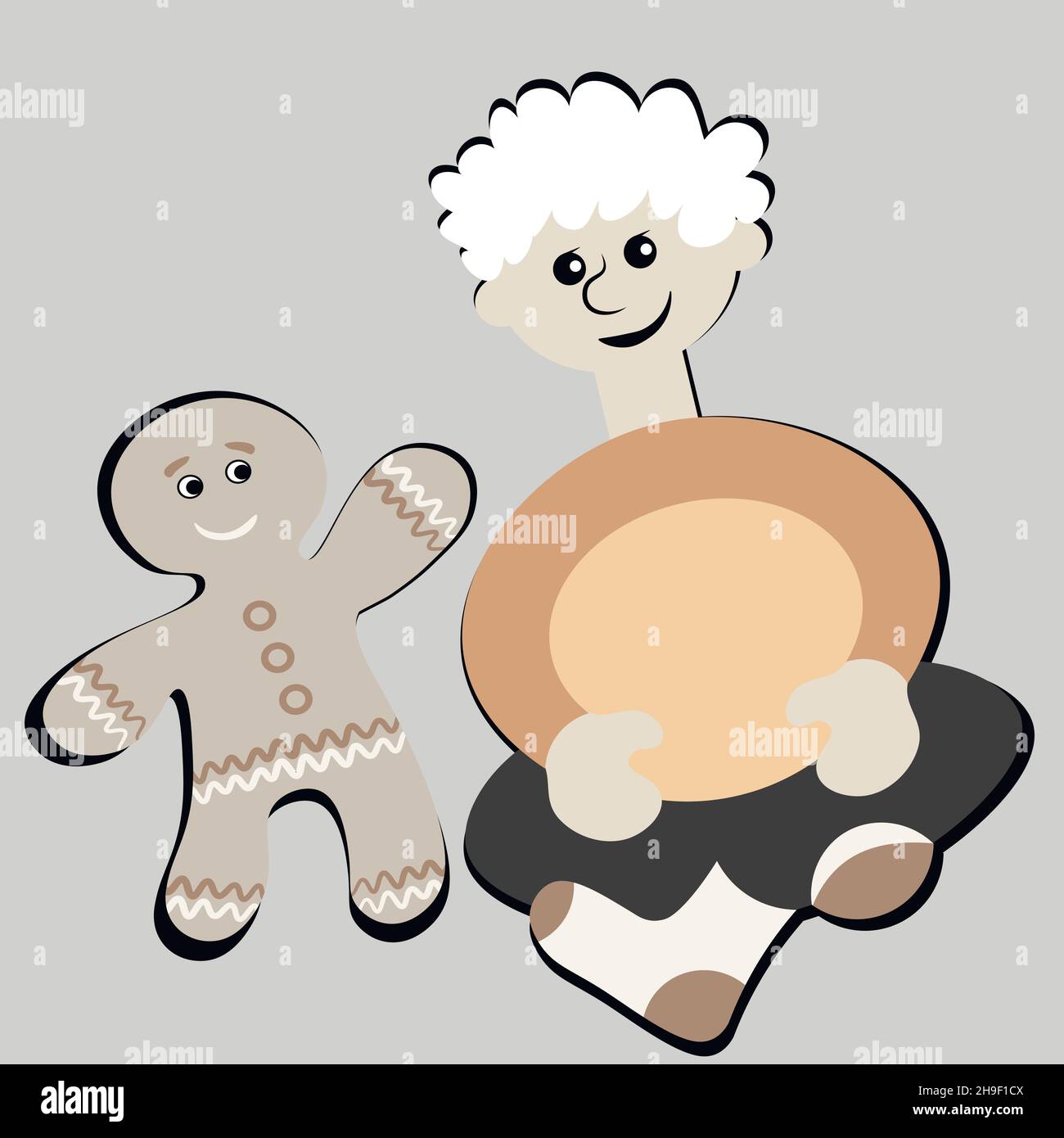 The gingerbread man fairy tale Stock Vector Images - Alamy