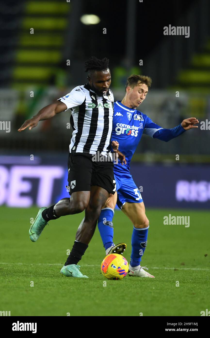 Isaac Success (Udinese)Nicolas Haas (Empoli) during the Italian "Serie ...
