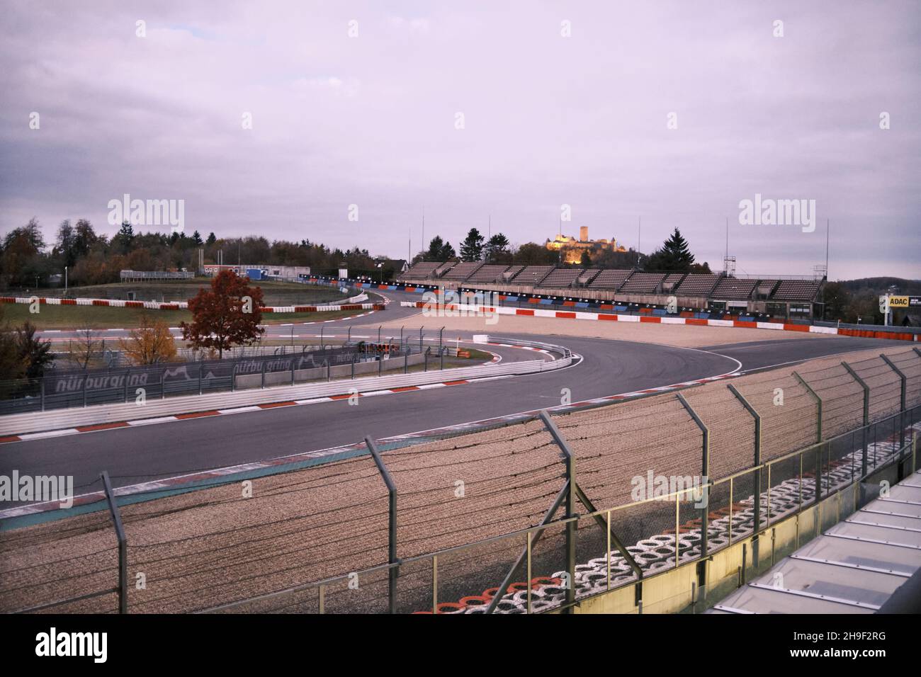 NURBURG, GERMANY - Oct 25, 2021: The empty GP racetrack against the ...