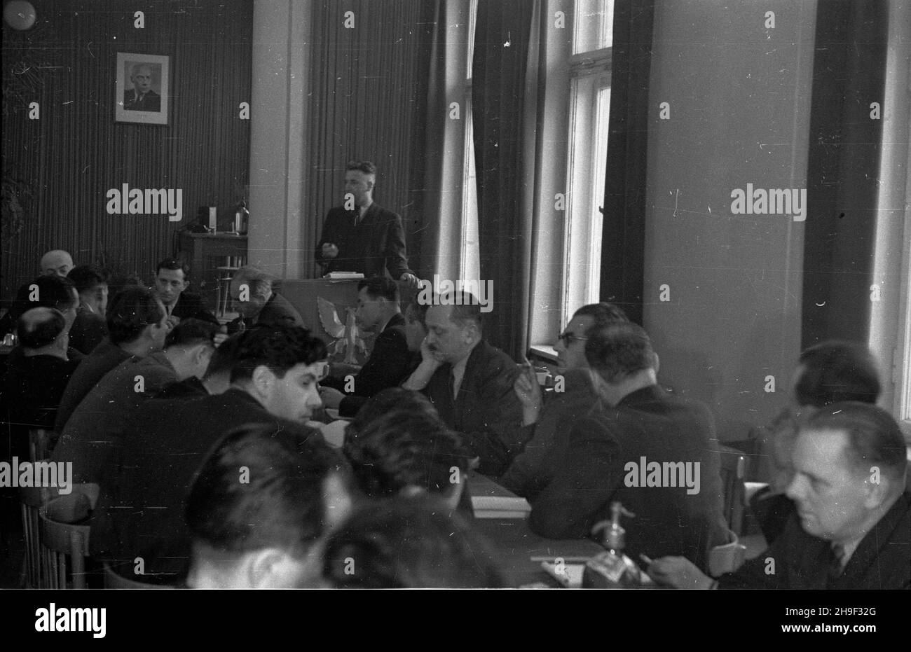 Warszawa, 1947-12-10. Wspólna narada w³adz Polskiej Partii Robotniczej ...